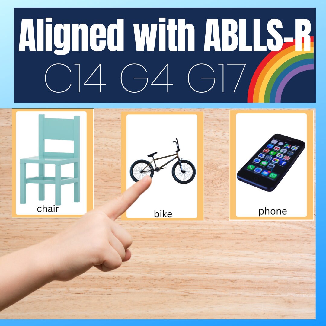 Common Object Picture Cards for Speech Therapy ABA Autism ABLLS-R C14 ...