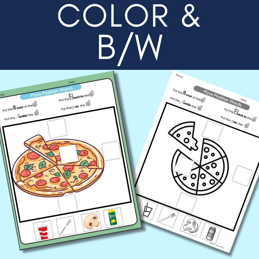 Preposition Worksheet Bundle Aligned W ABLLS C51 G35 G36 Label ID ...