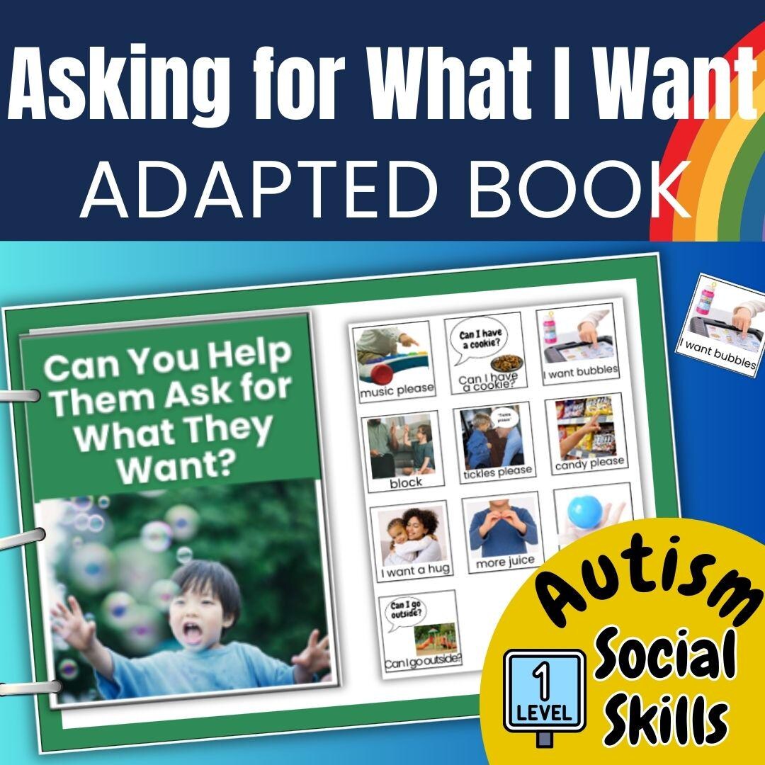 Asking for What I Want Requesting Adapted Book SEL Activity Autism ...