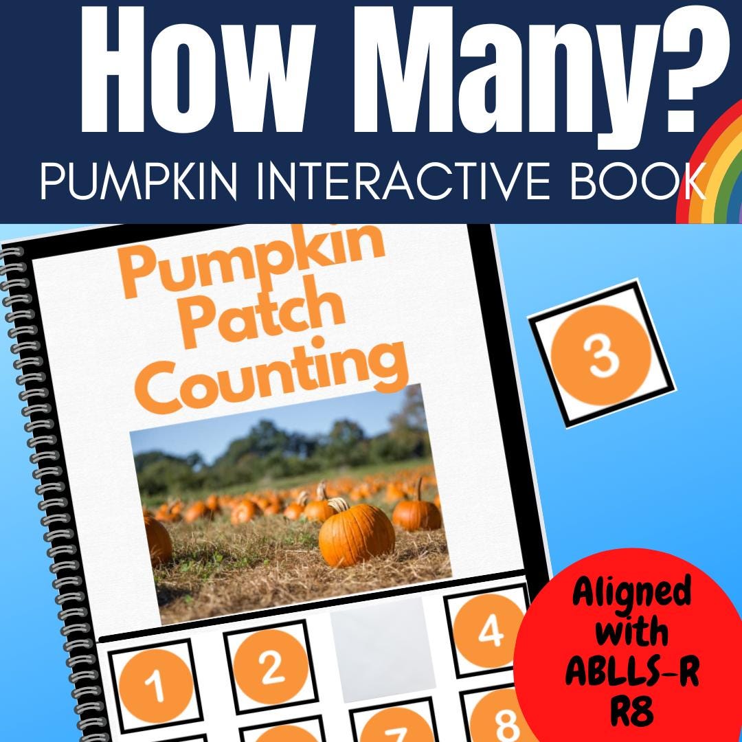 Pumpkin Patch Counting Adapted Book how Many Pumpkins Aligned With ...