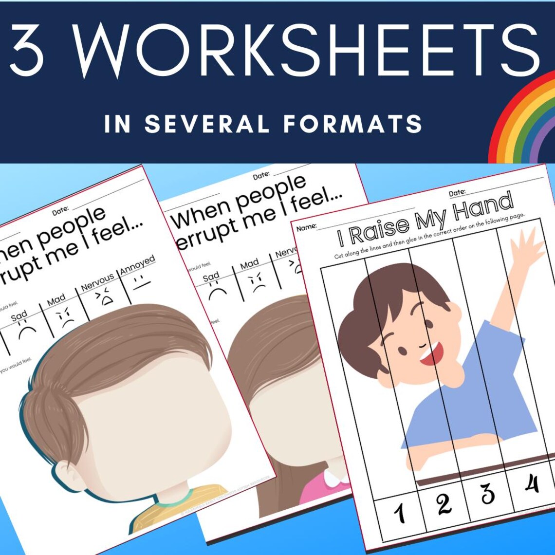 Raise Your Hand | No Blurting Out Social Skills Bundle | Visuals ...