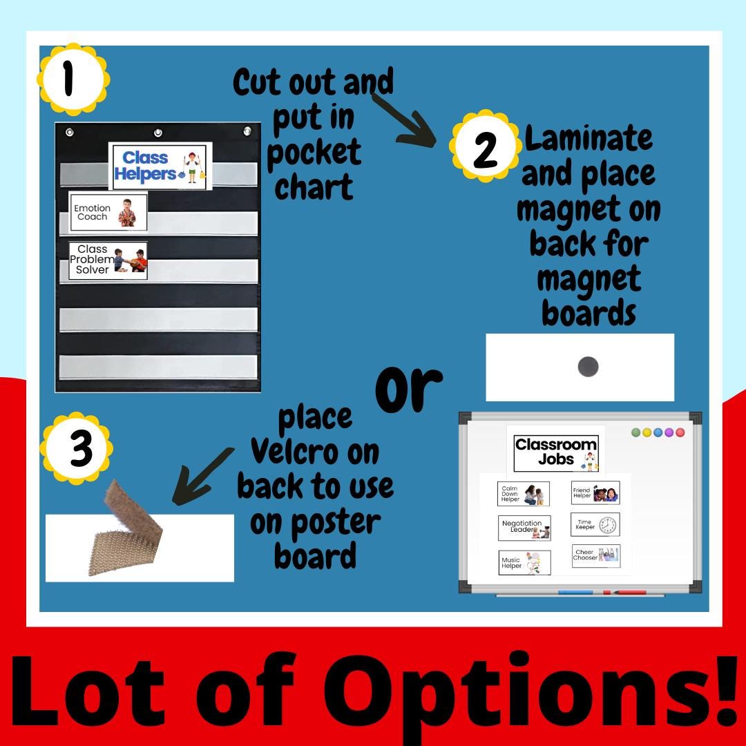 Class Job Labels Editable Preschool Kindergarten With Photos Special ...