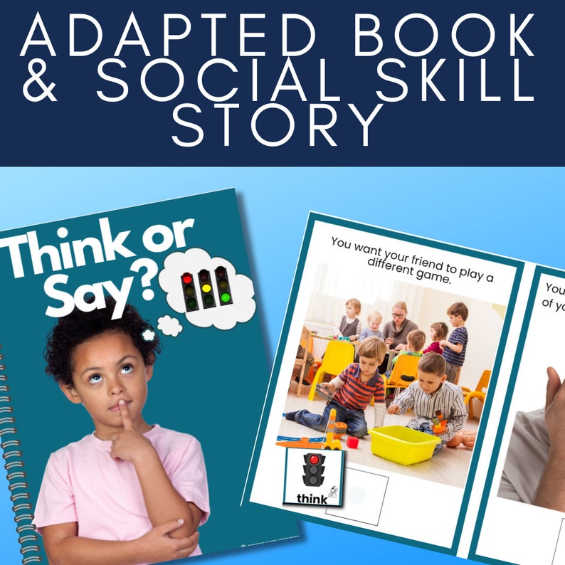 Say It or Think It Social Filter Autism Bundle Activities & Story - Etsy