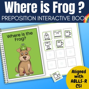 Where is Frog Preposition Interactive Book Adapted Book for Autism ...