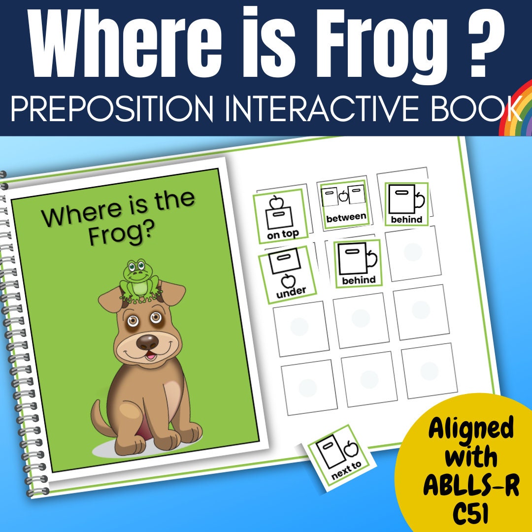 Where is Frog Preposition Interactive Book Adapted Book for Autism ...