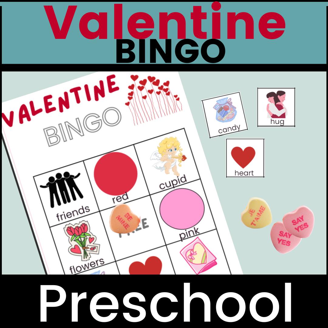 Printable Valentine Bingo Game for Valentines Day Vocabulary - Etsy