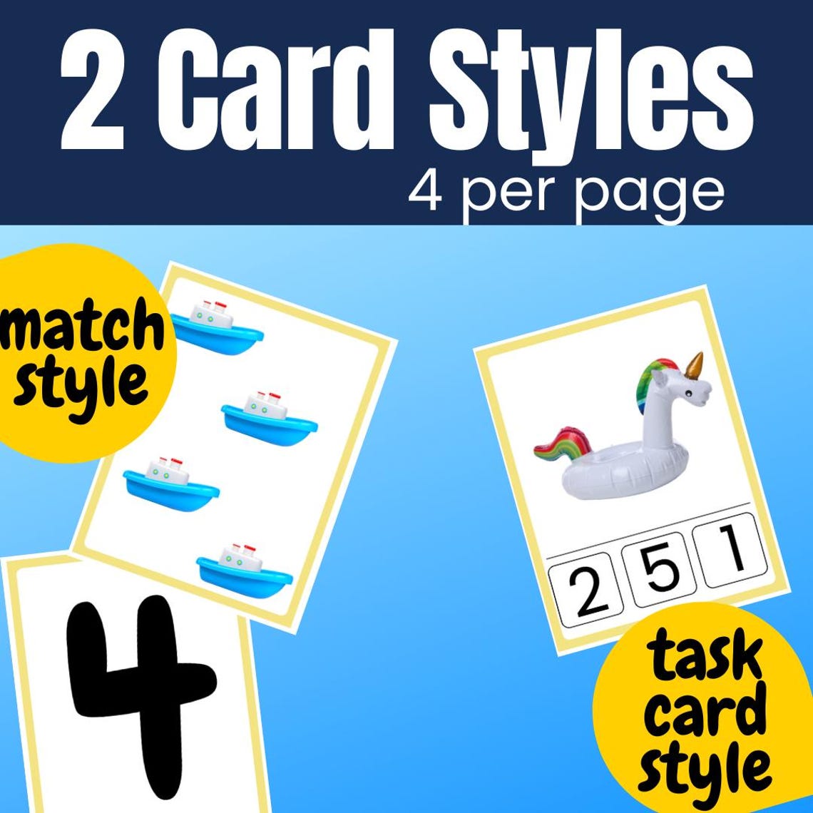Matching Numbers to Objects Photo Picture Cards Aligned With ABLLS R8 ...