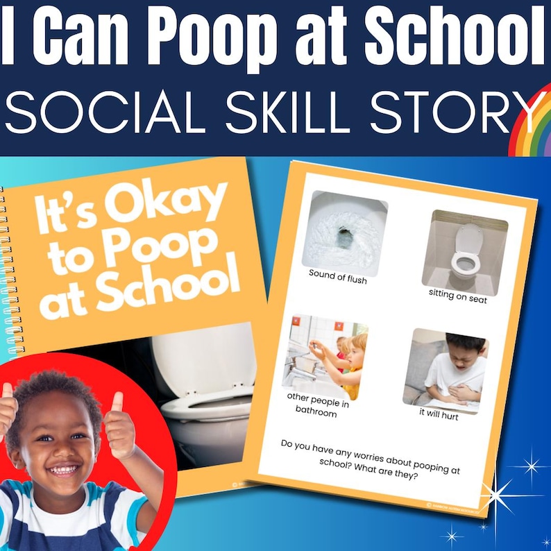 I Can Poop at School Social Story: Autism & ADHD (digital Download) - Etsy
