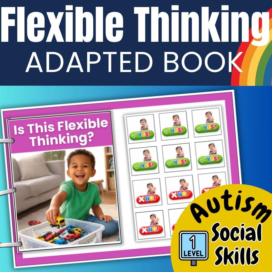 Flexible Thinking Adapted Book SEL Activity Preschool Autism Social ...