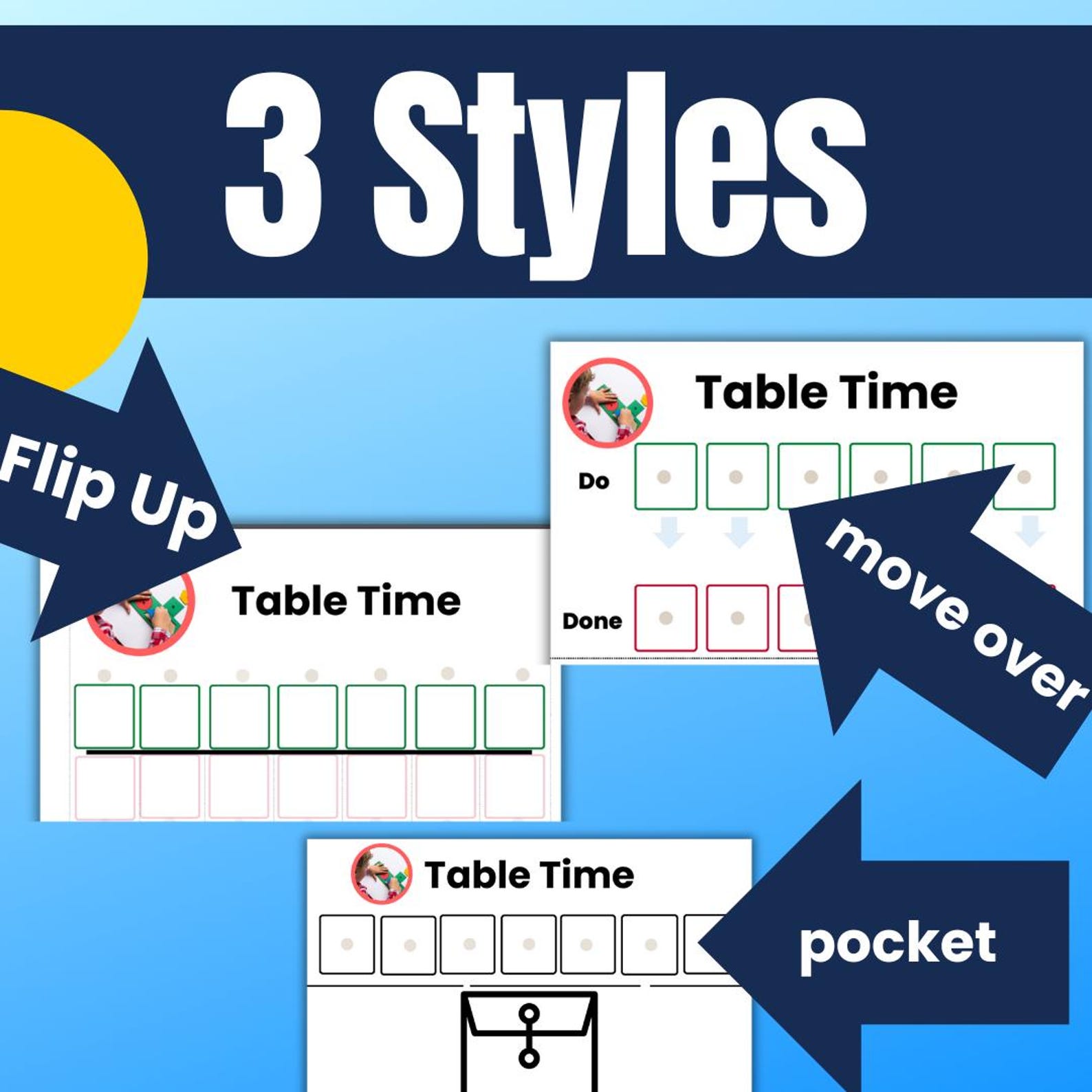 Editable Table Time Visual Schedule: Autism Learning Tool - Etsy