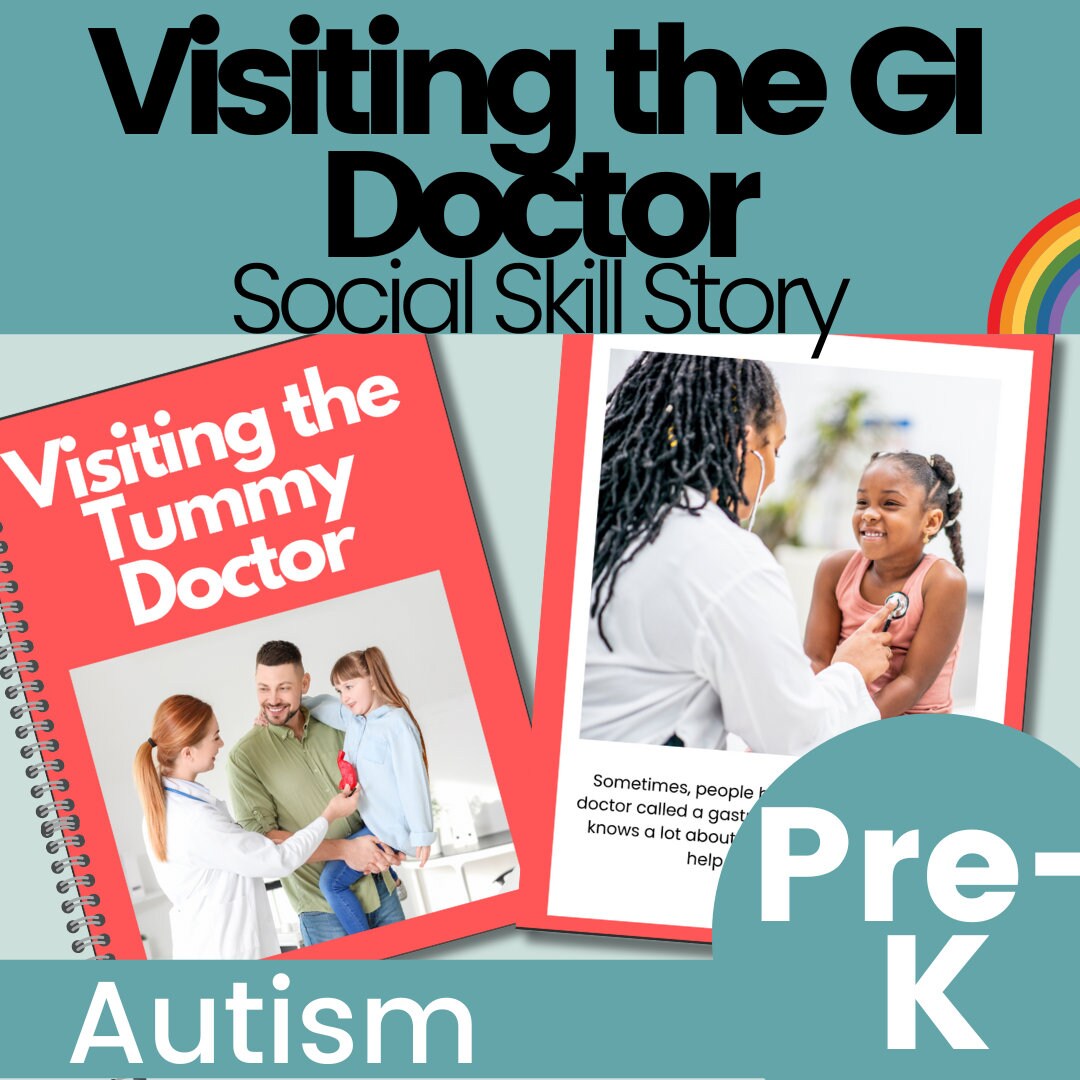 Autism Social Skill Story for Visiting the GI Doctor or Gut Doctor With ...
