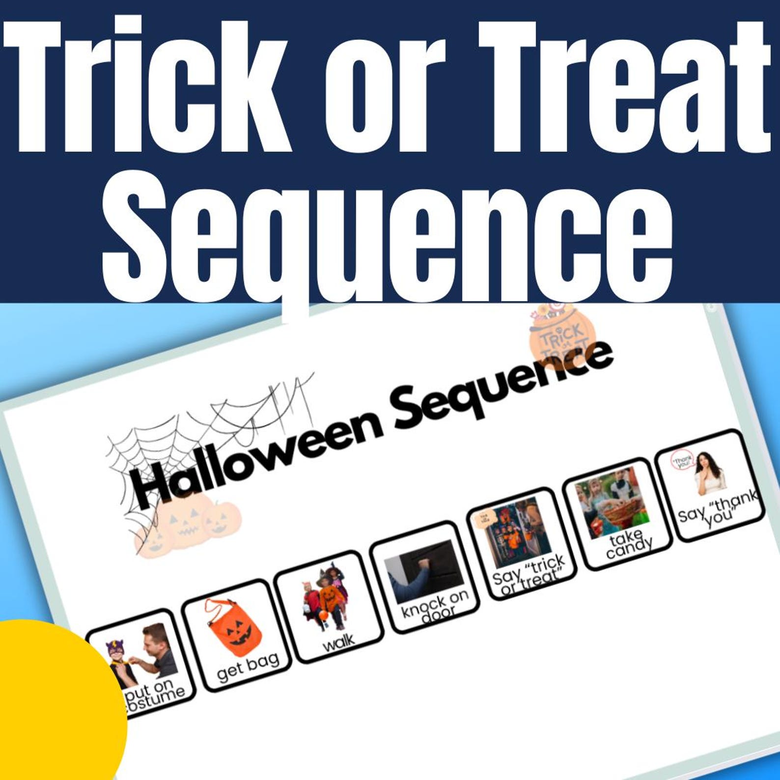 Halloween PECS Style Communication Cards & Trick or Treating Visual ...