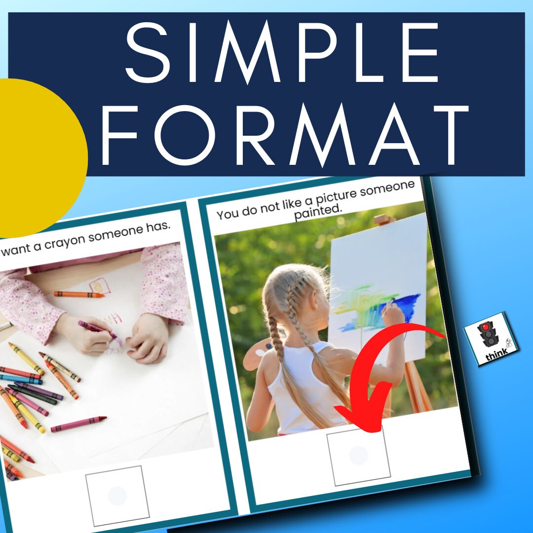 Say or Think Social Filter Interactive Book Adapted Book for Autism SEL ...