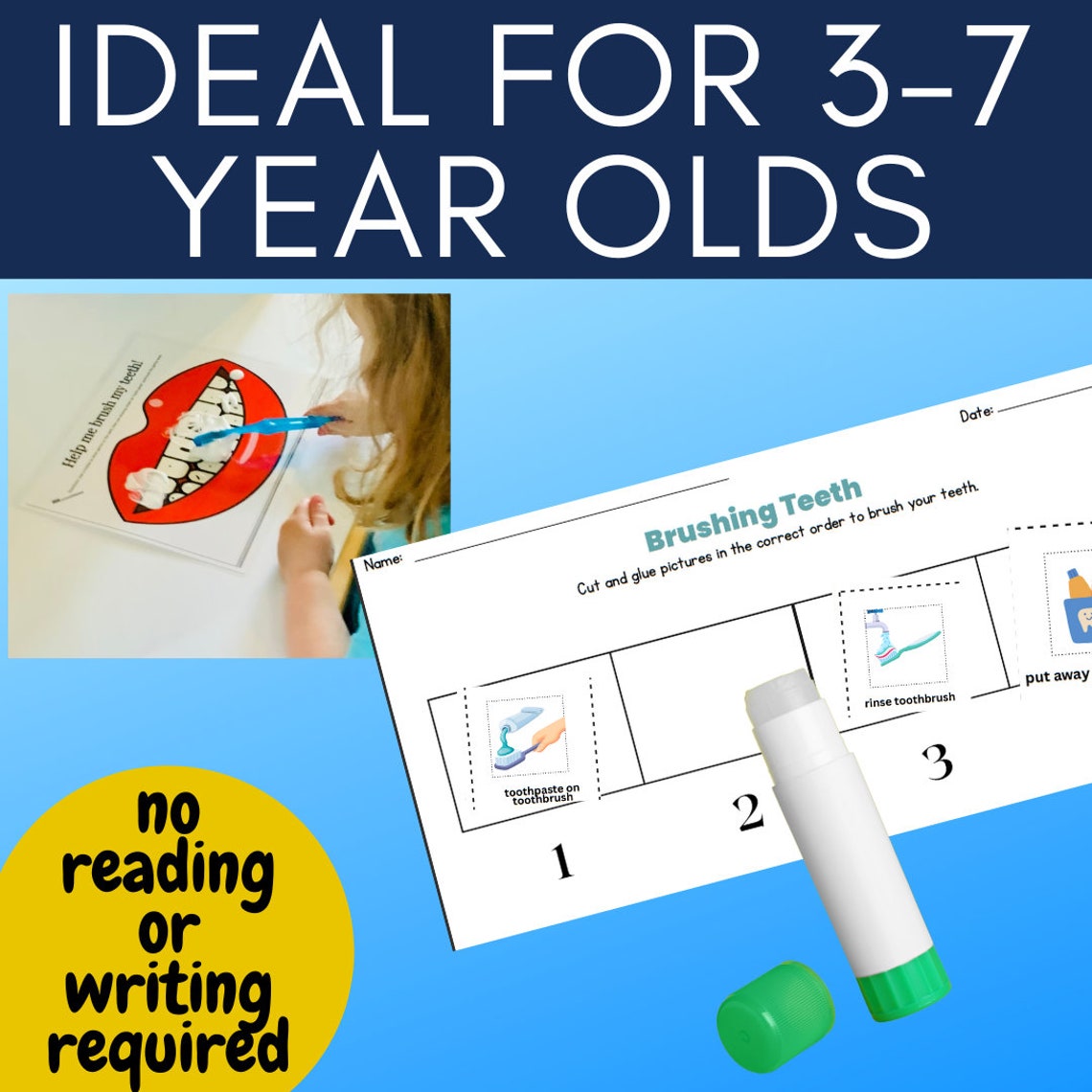 Dental Health Preschool Teeth Brushing Chart & Tooth Brushing ...