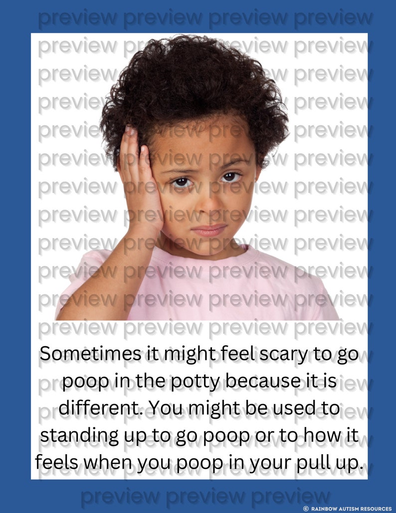 Poop Withholding Social Story for Autism Potty Training or Toilet ...