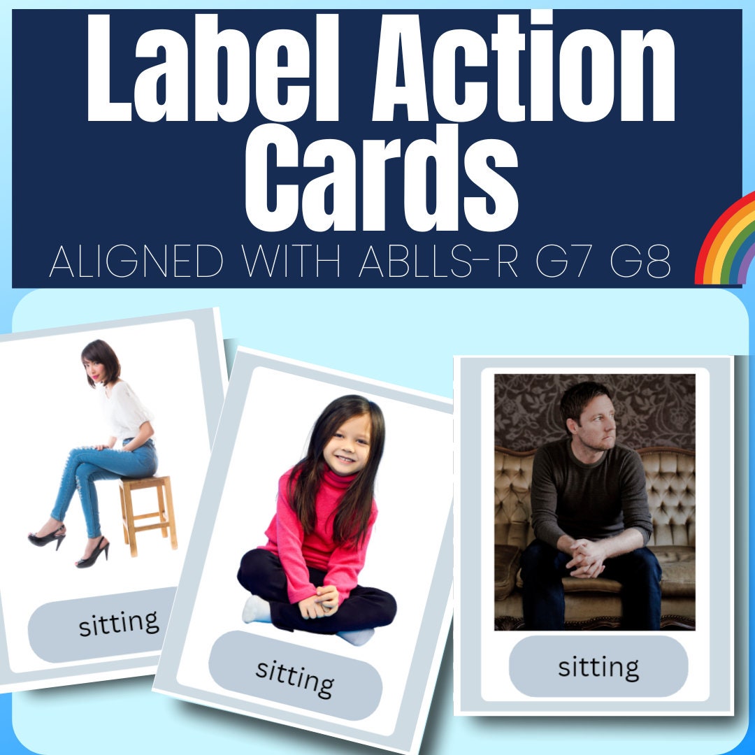ABLLS-R Aligned Verb Flash Cards: Special Education & Speech Therapy - Etsy