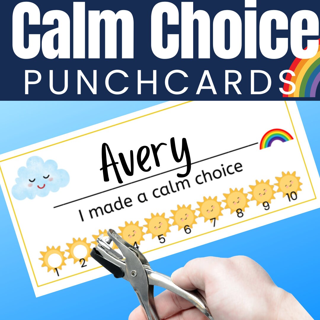 Coping Skills Reward Punch Cards | Autism SEL Self-regulation Make Calm ...