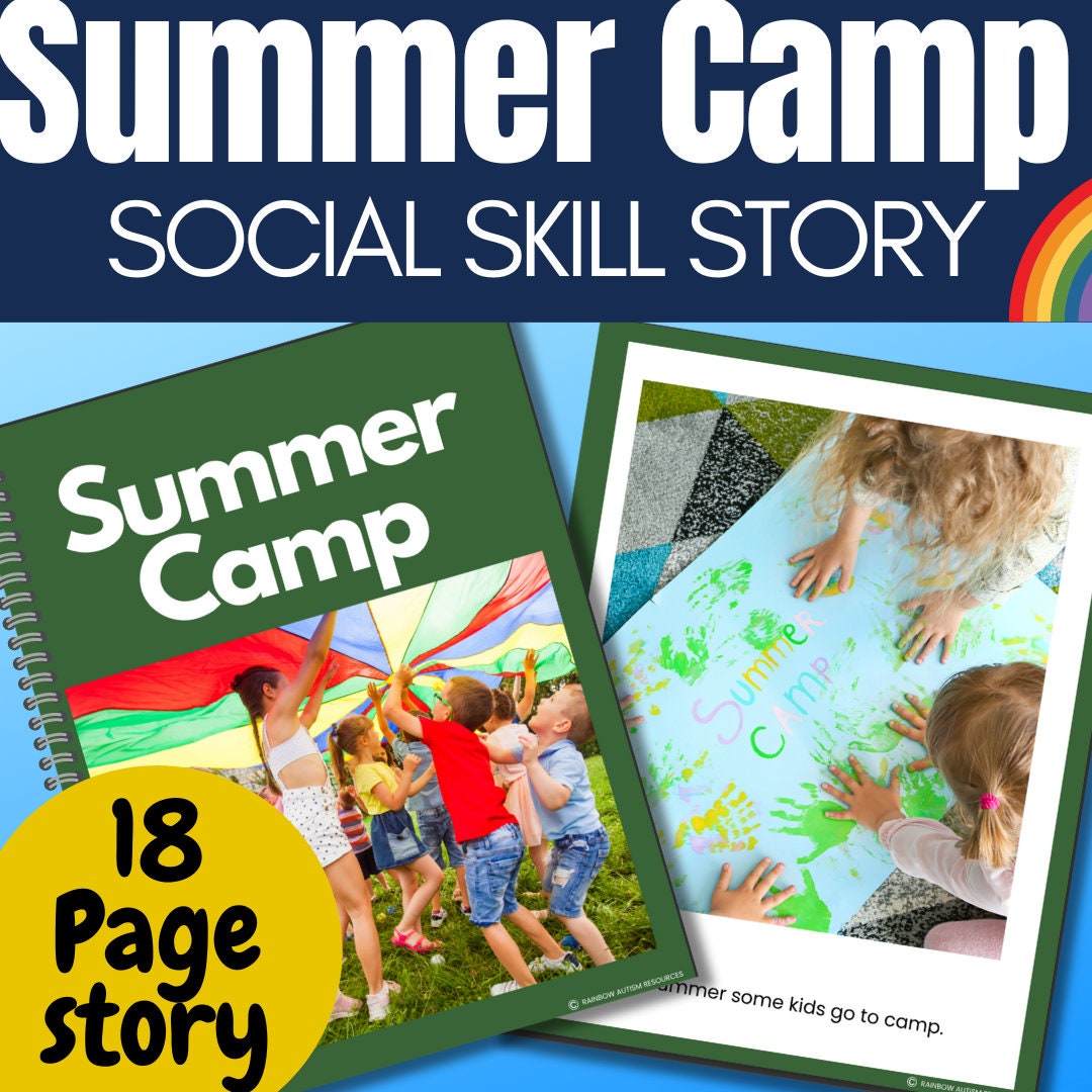 Autism Summer Camp Social Story: Visual Transition Narrative (digital ...