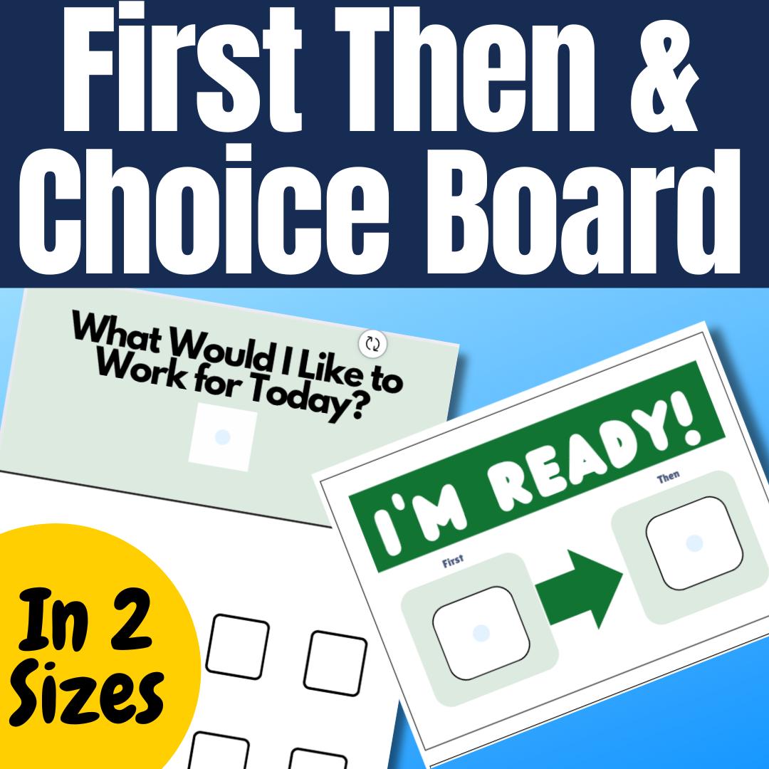Reward Reinforcer PECS Style Communication Cards | First Then Board ...