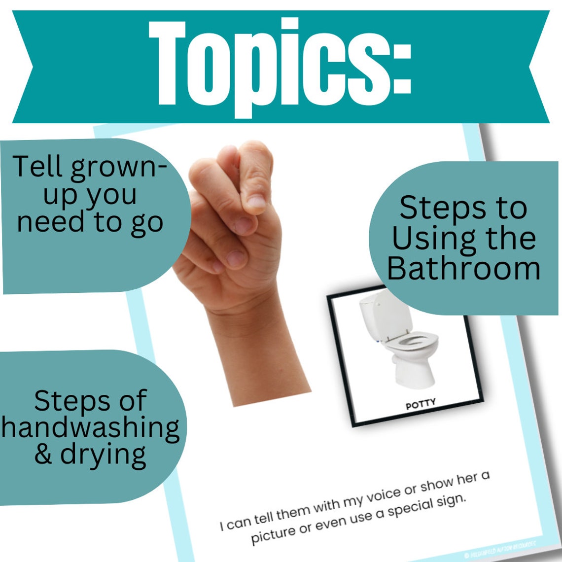 Autism Potty Training Toilet Training Social Story for School or Home ...