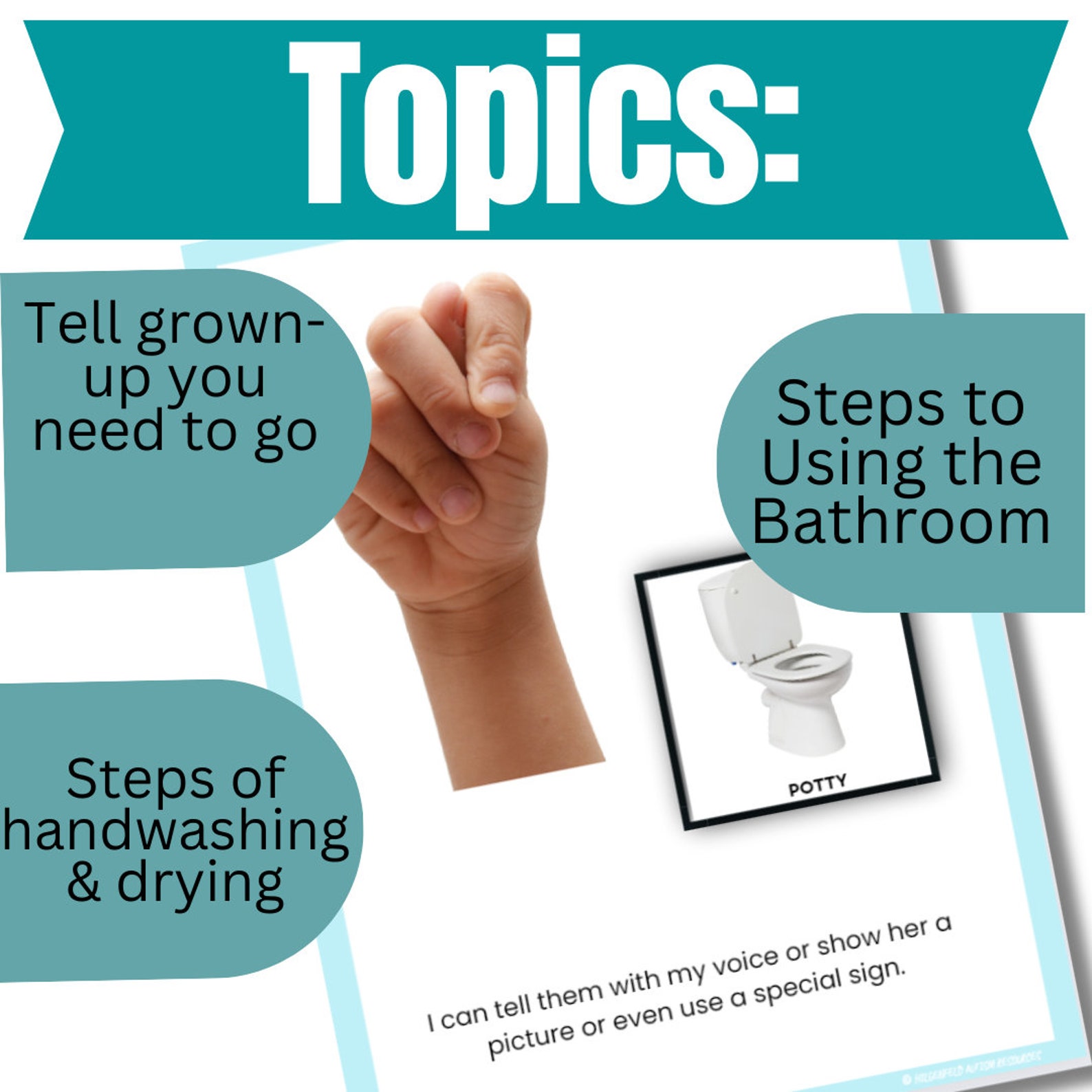 Autism Potty Training Toilet Training Social Story for School or Home ...