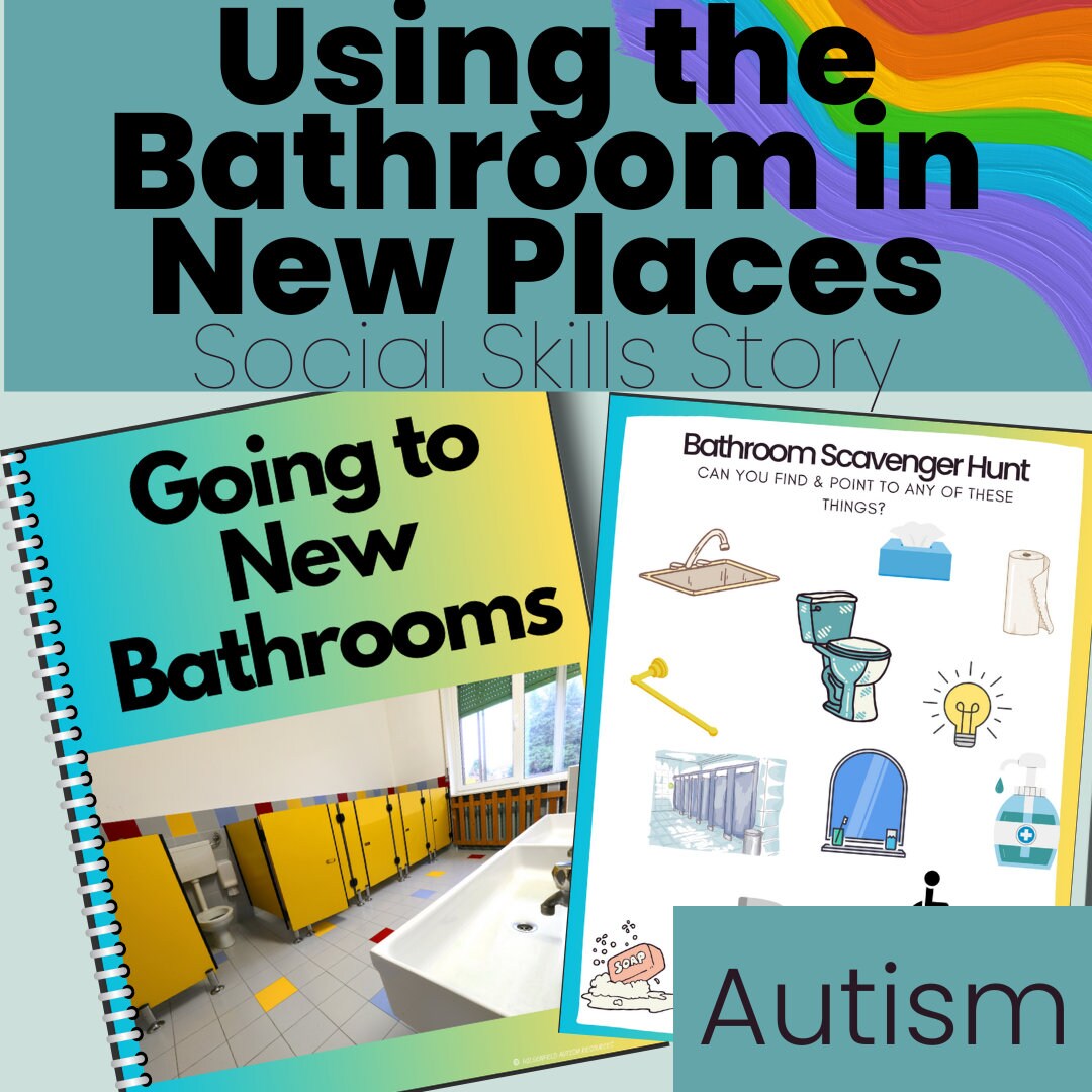 Autism Social Story: New Bathrooms & Scavenger Hunt - Etsy