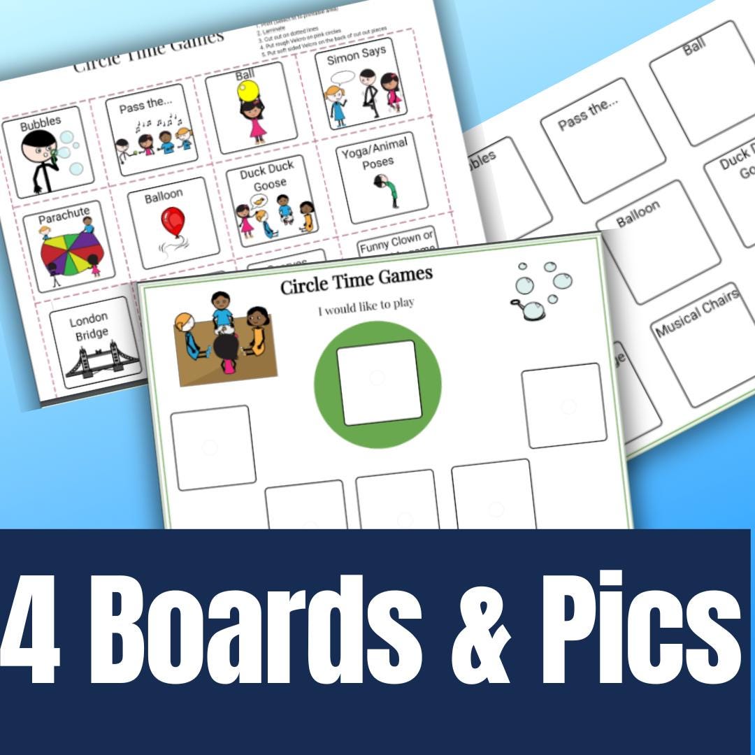 Preschool Circle Time Visuals: Songs, Rhymes & Games - Etsy