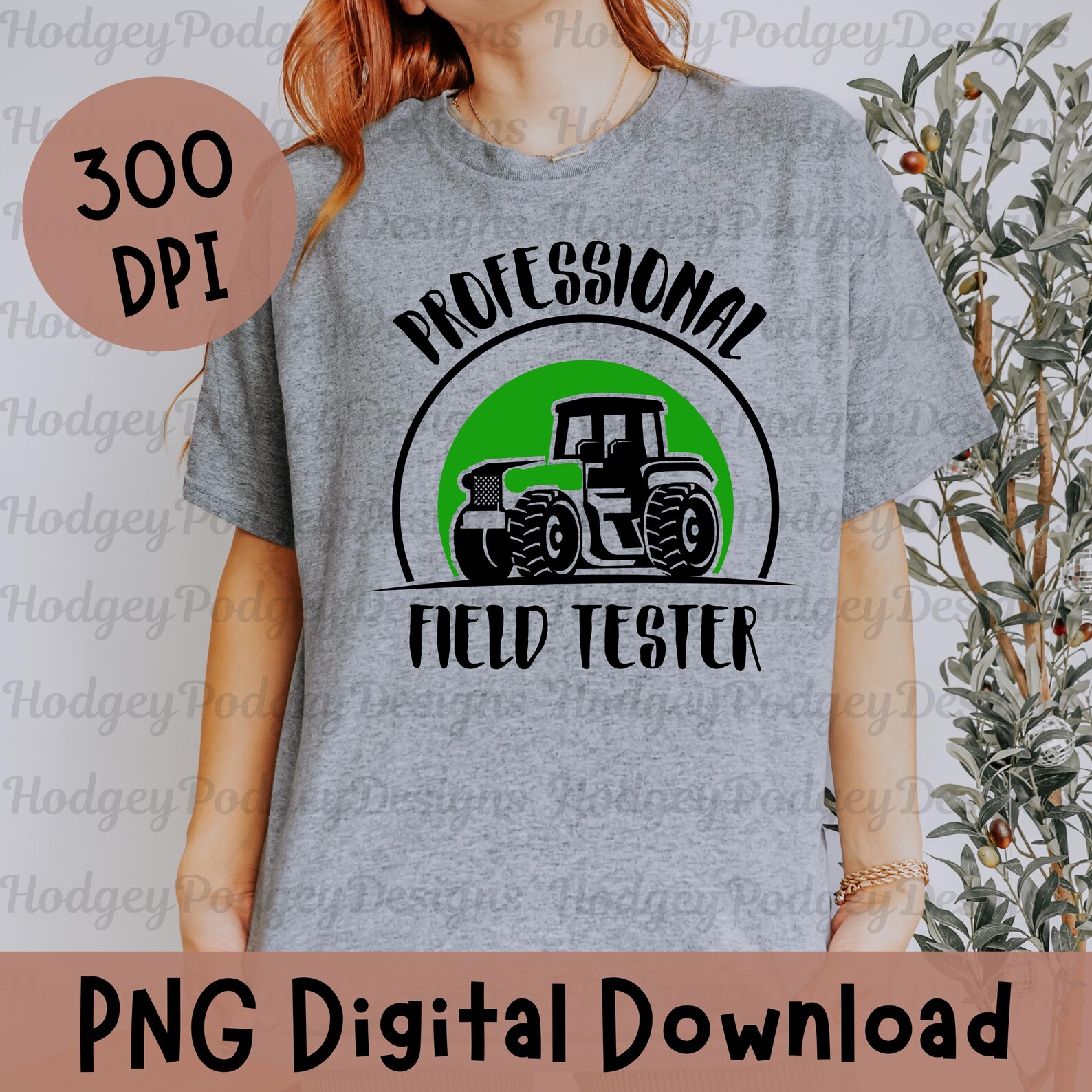 Professional Field Tester Tractor PNG: Farming Design (digital Download ...