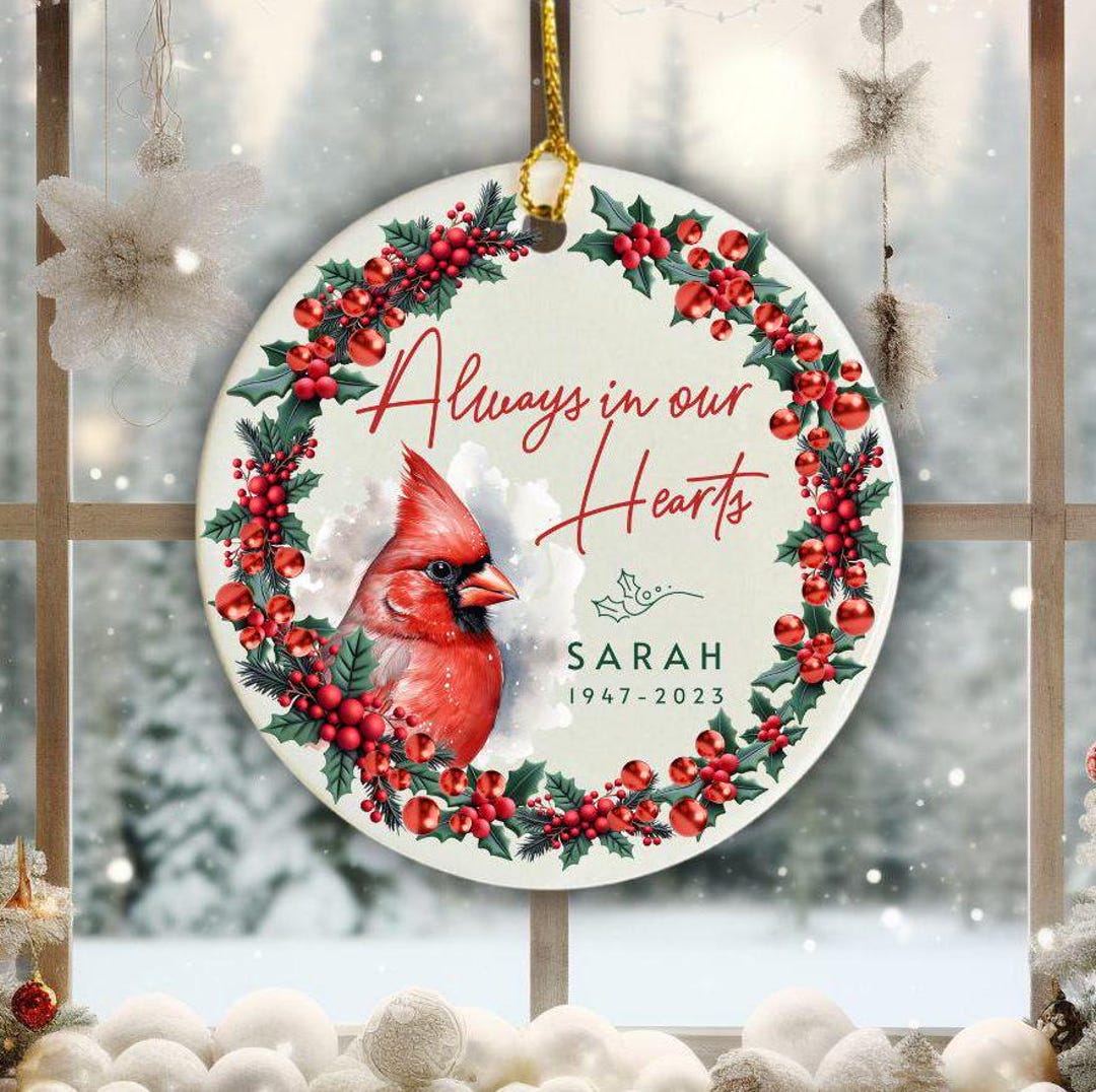 Personalized Memorial Ornaments, in Our Hearts Forever Ornament ...