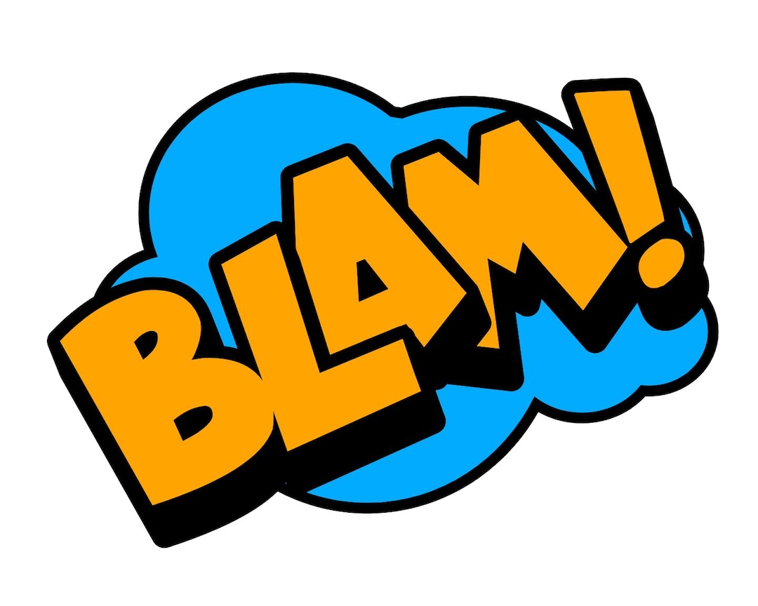 Blam Comic Bubble Action Word, Bubble PNG, SVG Format, Pop Art Comic ...