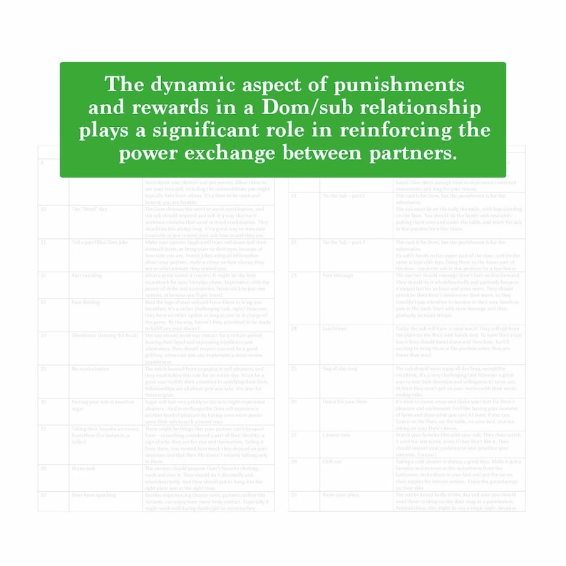 50 Ideas/tasks/rules for Punishment in BDSM Style. Digital Guide ...