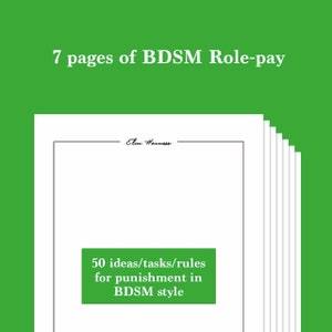 50 Ideas/tasks/rules for Punishment in BDSM Style. Digital Guide ...