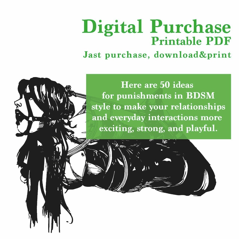 50 Ideas/tasks/rules for Punishment in BDSM Style. Digital Guide, Dominant and Submissive Role ...