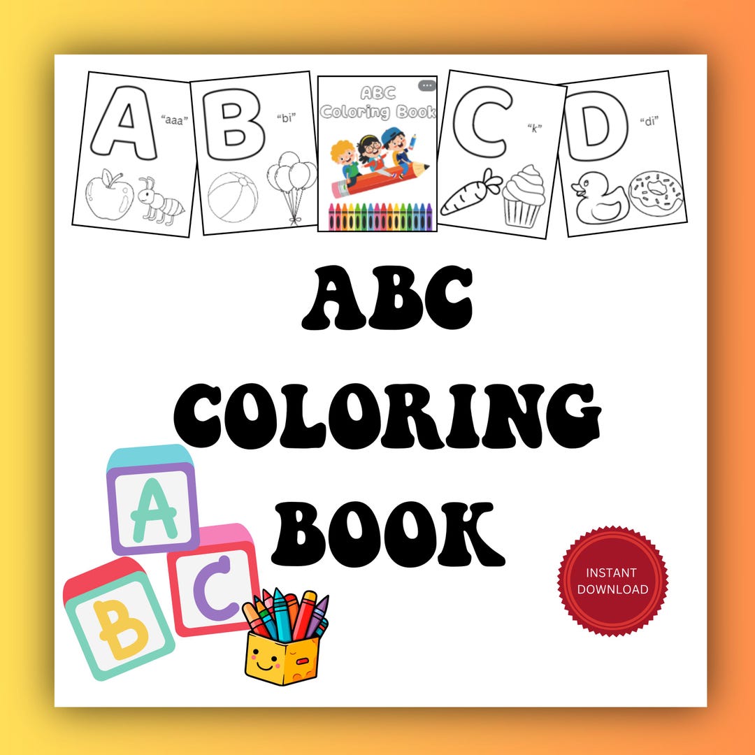 ABC Coloring Book Alphabet Coloring Book Printable Coloring Pages ...