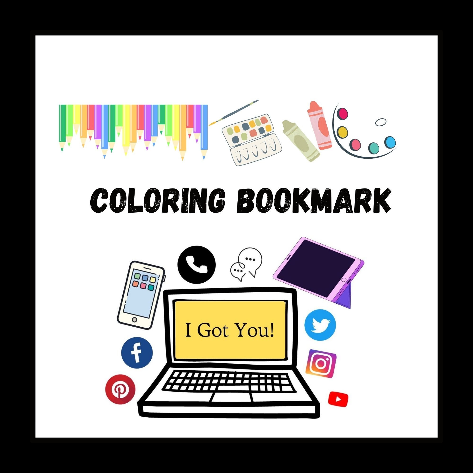 LOW PRICE Coloring Bookmark Printable Bookmark Bundle of 5 - Etsy