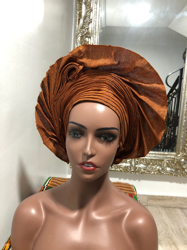 Gele, African Autogele, Adjustable Ready to Wear Gele, African Headtie ...