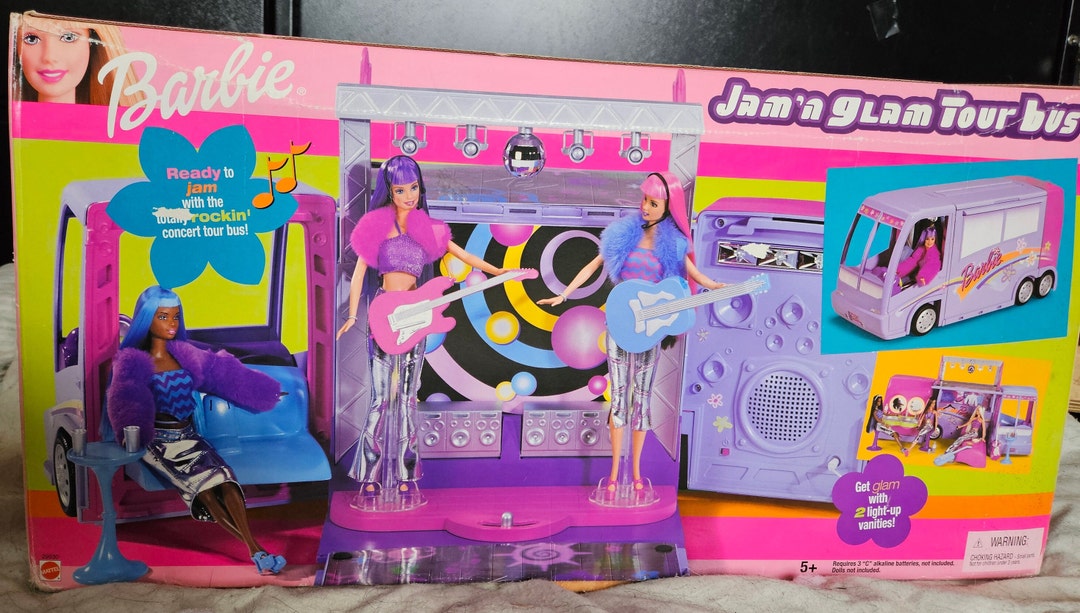 Barbie Jam 'n Glam Concert Tour Bus Playset (2001) - Etsy