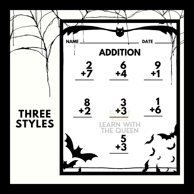 Math Worksheets - Printable - Instant Download - Addition - Sums to 10 ...