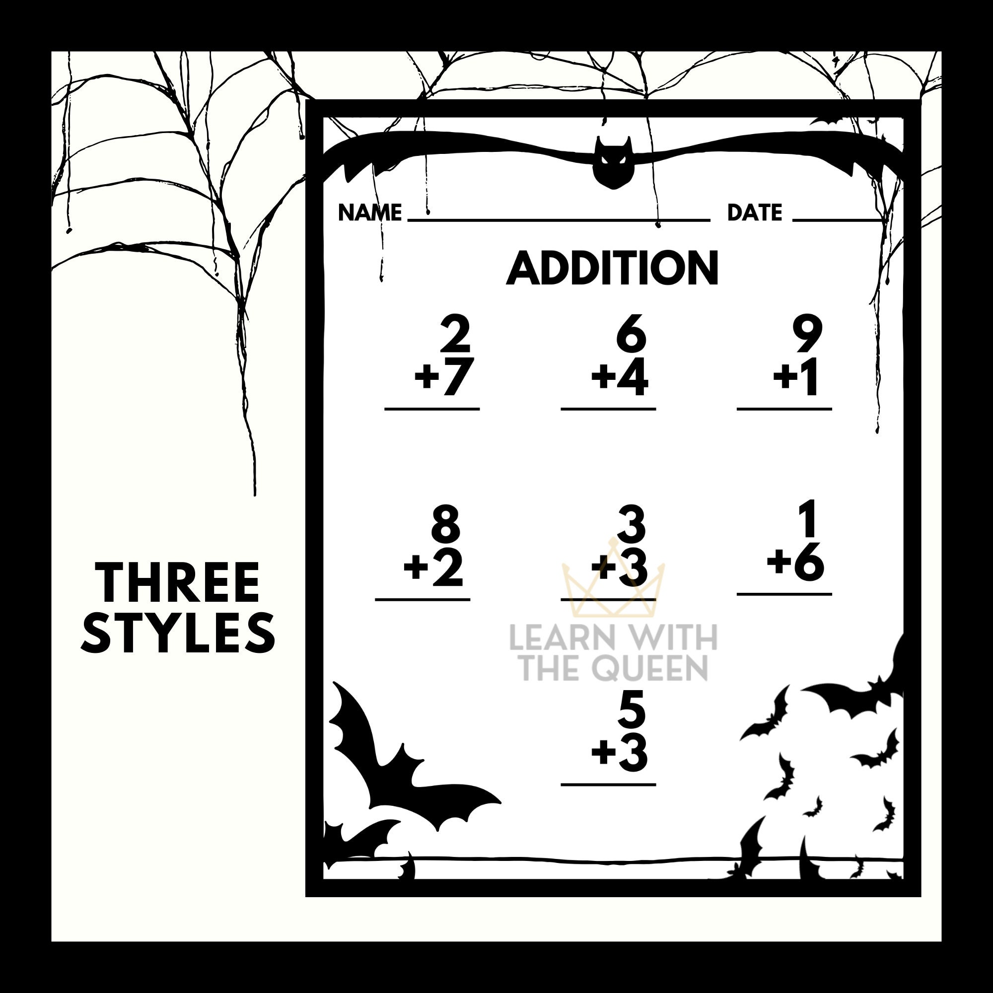 Math Worksheets - Printable - Instant Download - Addition - Sums to 10 ...