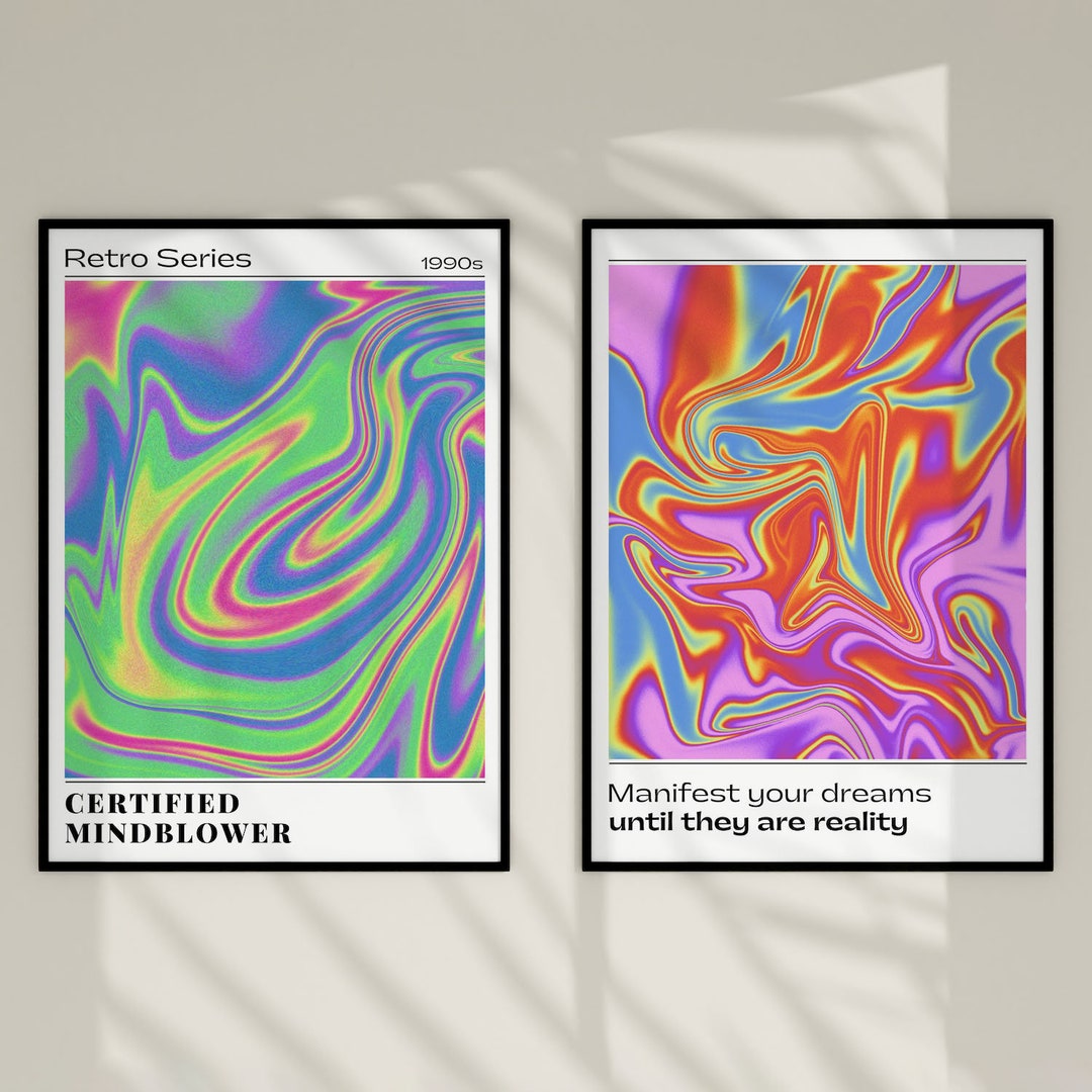 Aesthetic Posters | Retro Artwork | Grainy Gradient | Digital Download ...