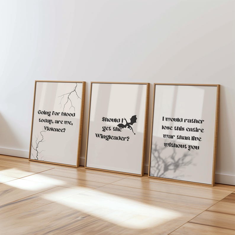 Fourth Wing Posters | Empyrean Digital Downloads | Onyx Storm | Tairneanach | Xaden Riorson | YA ...