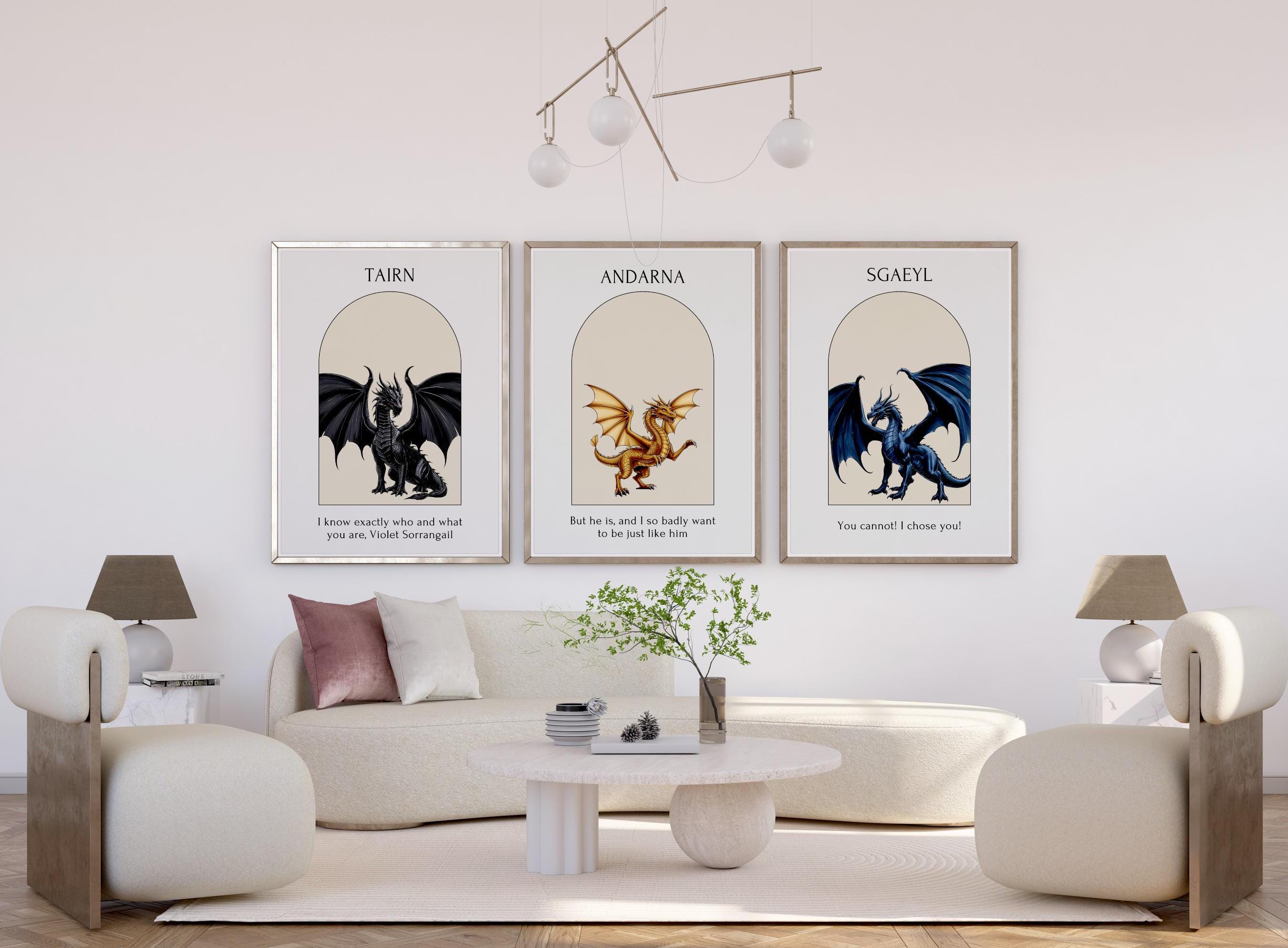 Fourth Wing Posters Empyrean Series Digital Download YA Fantasy Art Print Onyx Storm ...