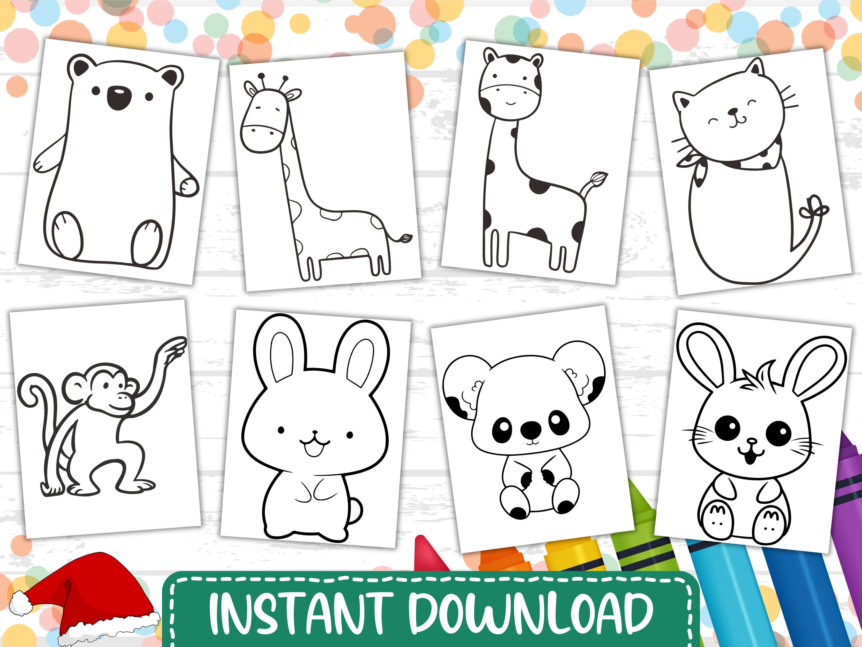 150 Animal Coloring Pages Mega Bundle, Animal Printable, Animal Games ...