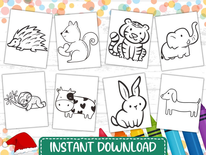 150 Animal Coloring Pages Mega Bundle, Animal Printable, Animal Games ...