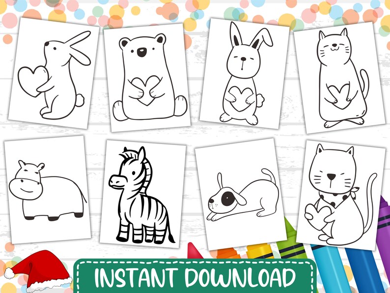 150 Animal Coloring Pages Mega Bundle, Animal Printable, Animal Games ...