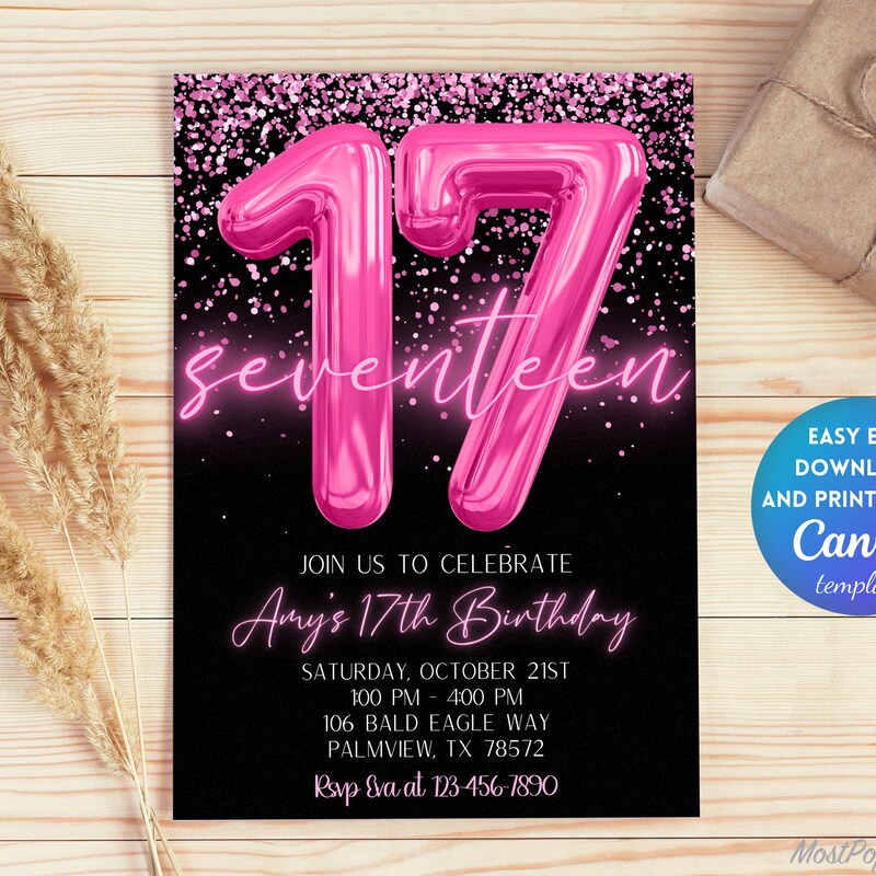 17th Birthday Party - Etsy