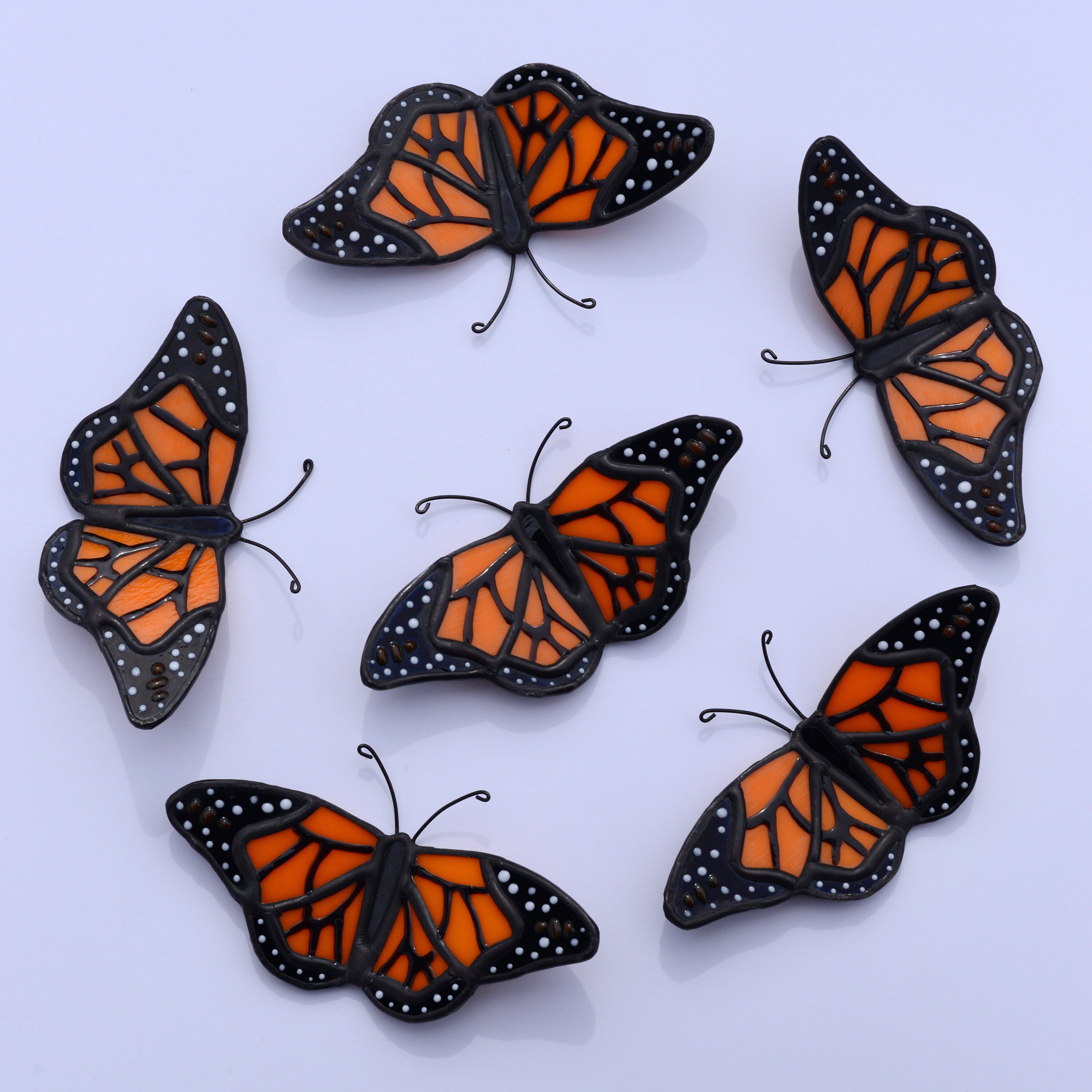 Stained Glass Monarch Butterfly Magnets/clips - Etsy
