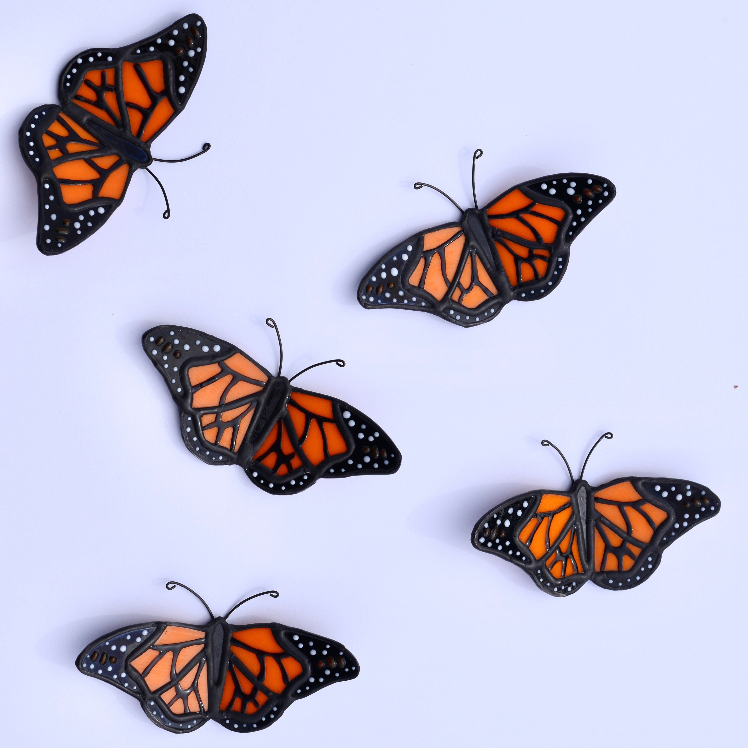 Stained Glass Monarch Butterfly Magnets/clips - Etsy