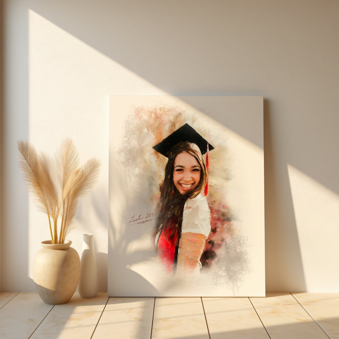 Custom Painting From Your Photo, Personalized Graduation Painting ...