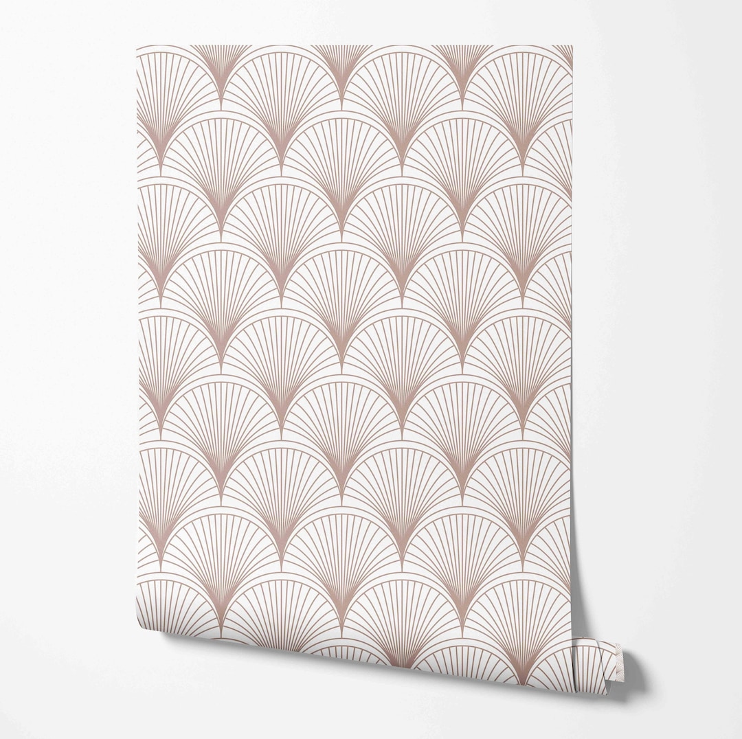 Art Deco Wallpaper - Retro 20s Style Geometric Pattern - Removable Peel ...
